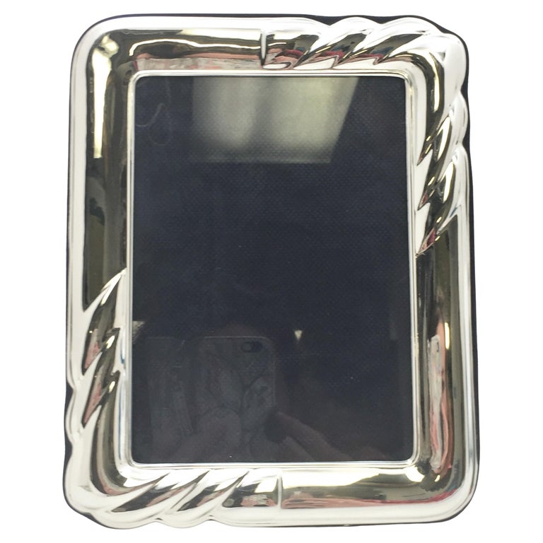 Del Conte Sterling Silver Italian Picture Frame in Mid-Century Modern ...