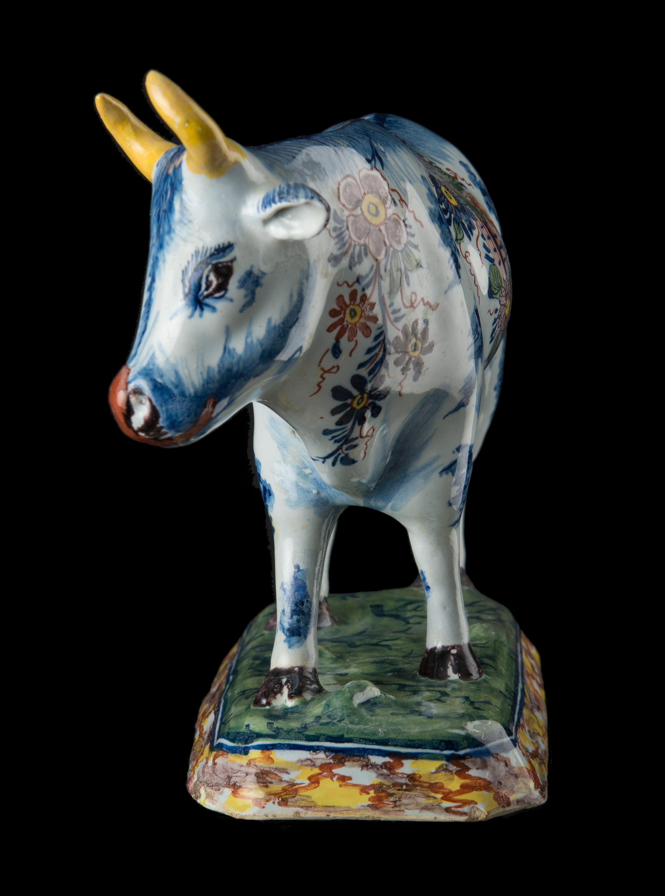 Delft, A Polychrome Cow, C 1760 For Sale at 1stDibs