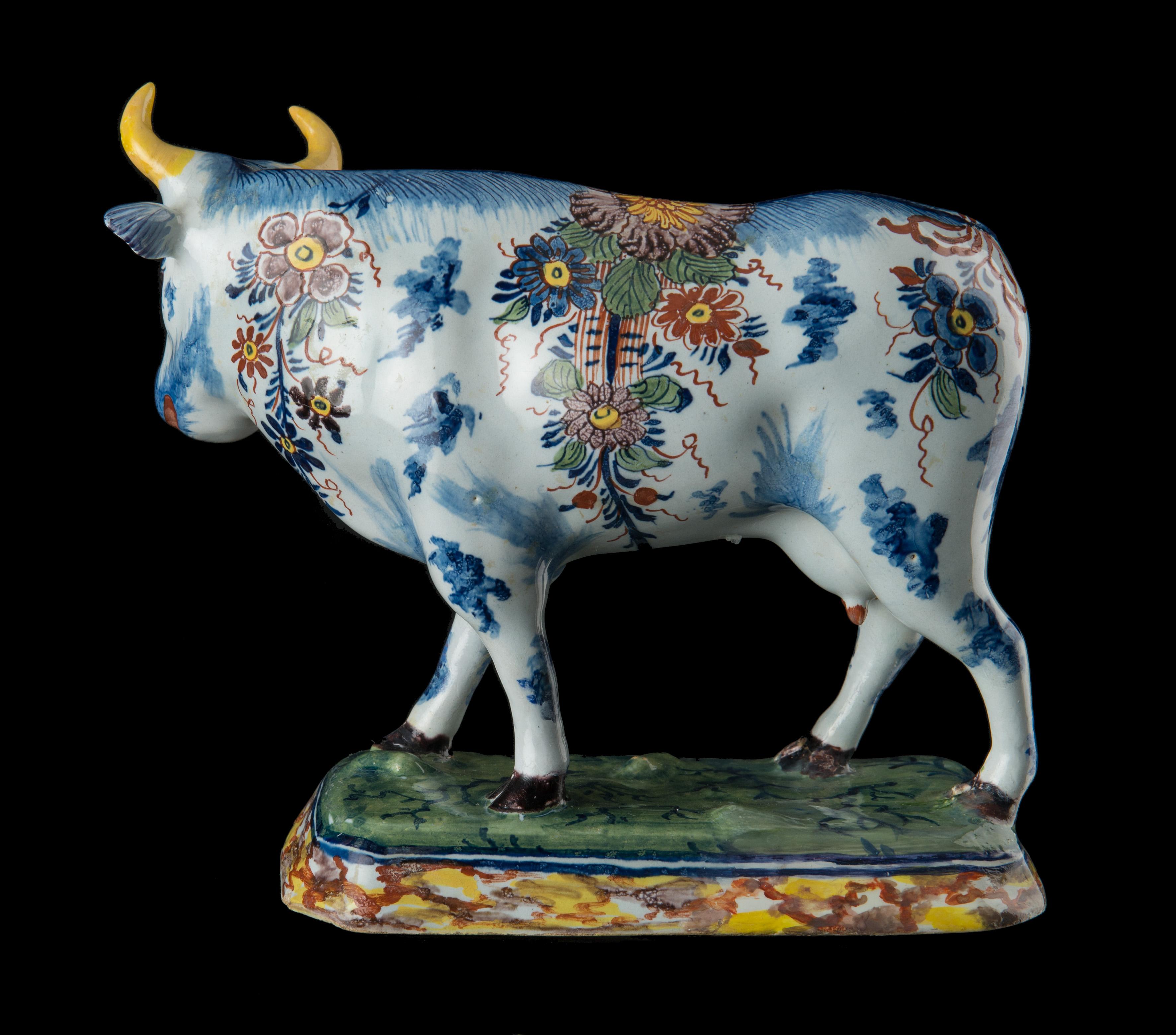 Delft, A Polychrome Cow, C 1760 For Sale at 1stDibs