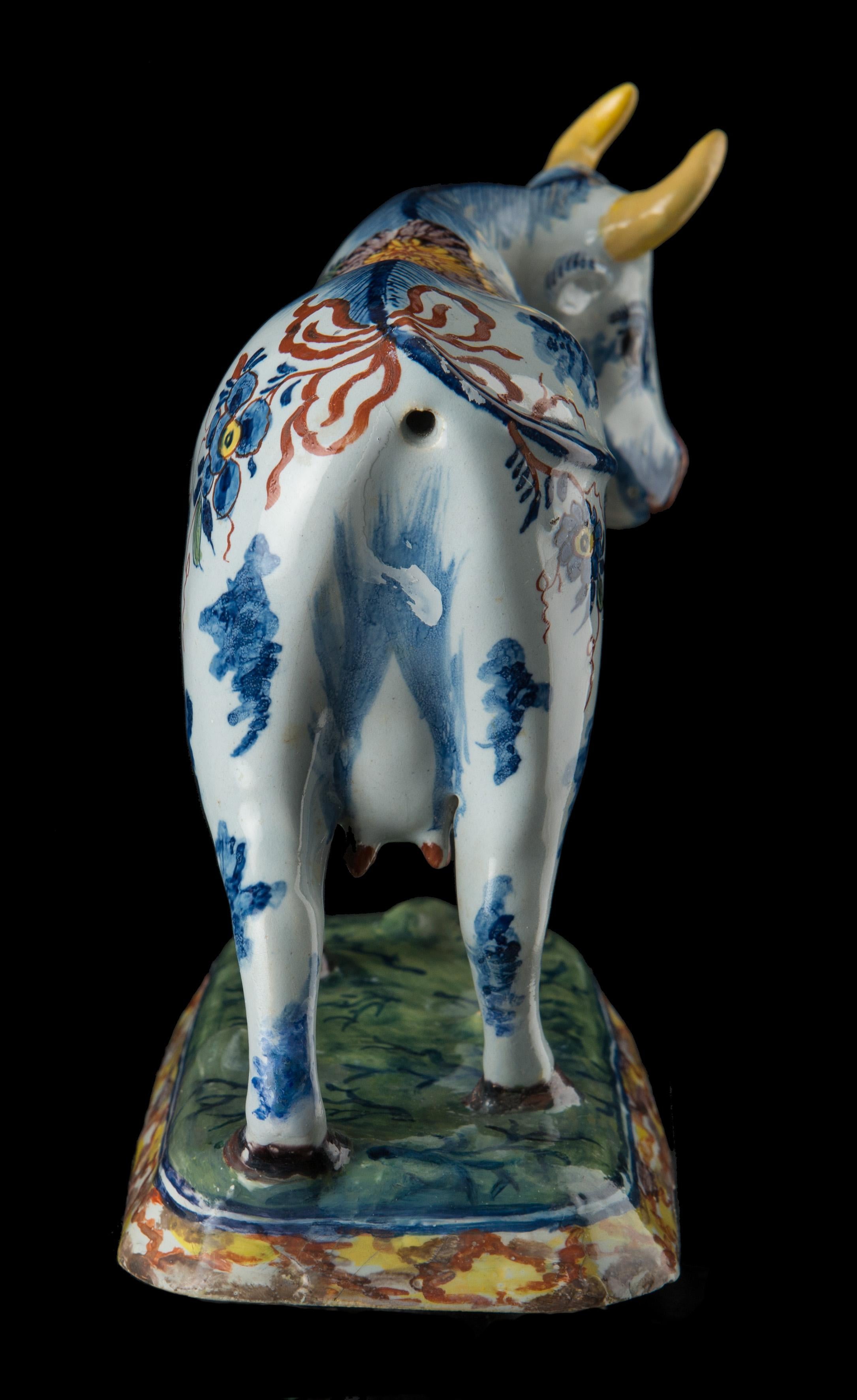 Delft, A Polychrome Cow, C 1760 For Sale at 1stDibs
