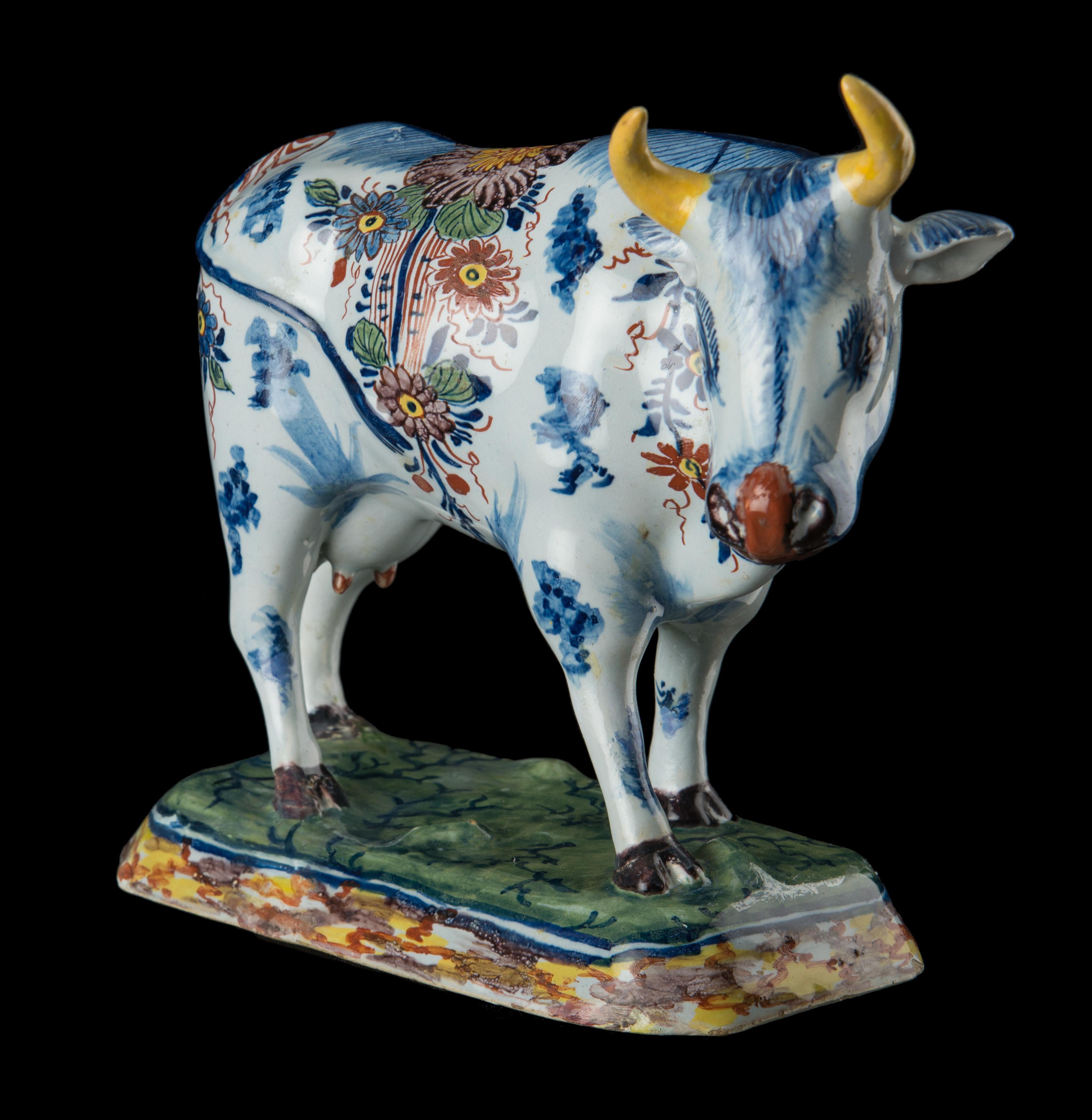 Delft, A Polychrome Cow, C 1760 For Sale at 1stDibs