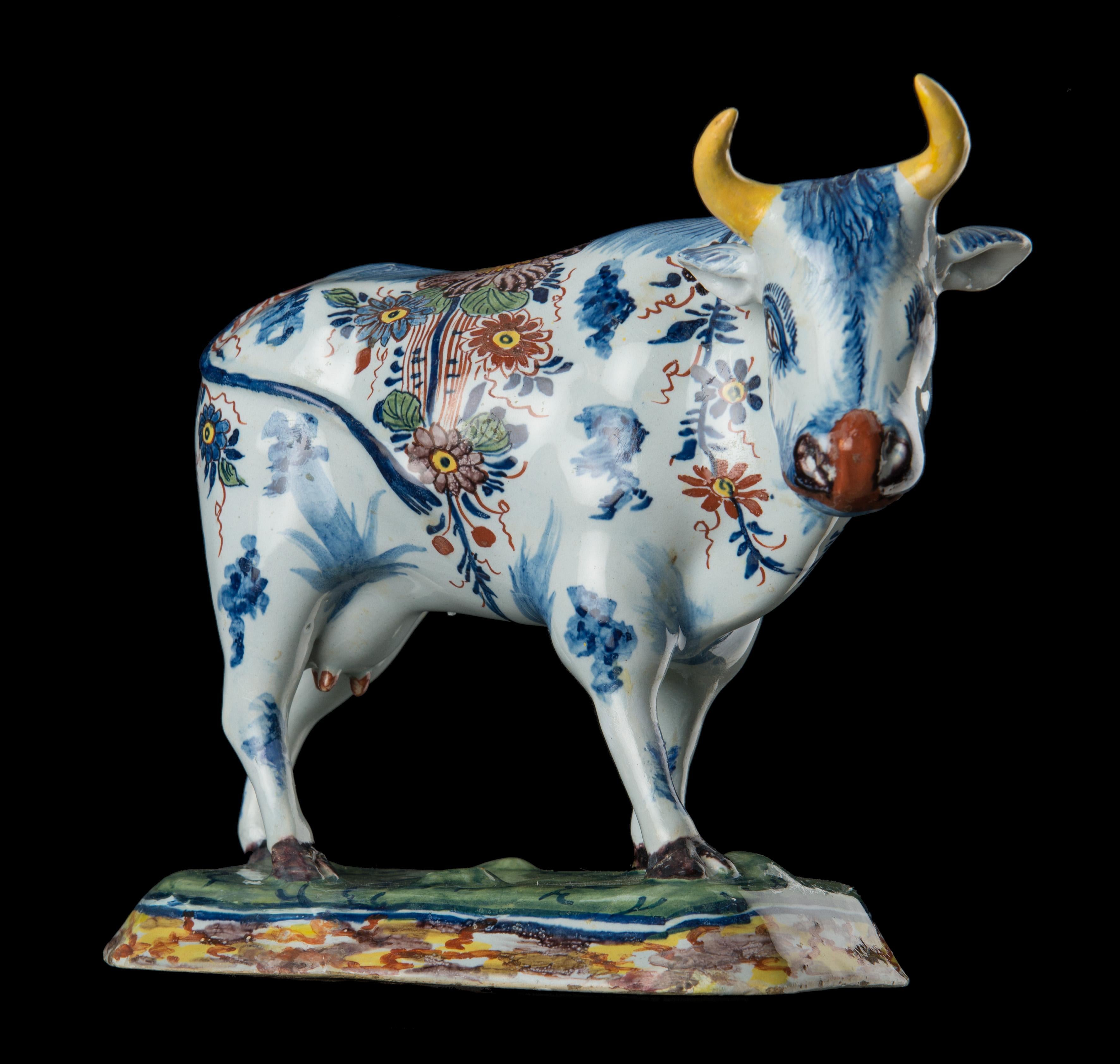 Delft, A Polychrome Cow, C 1760 For Sale at 1stDibs