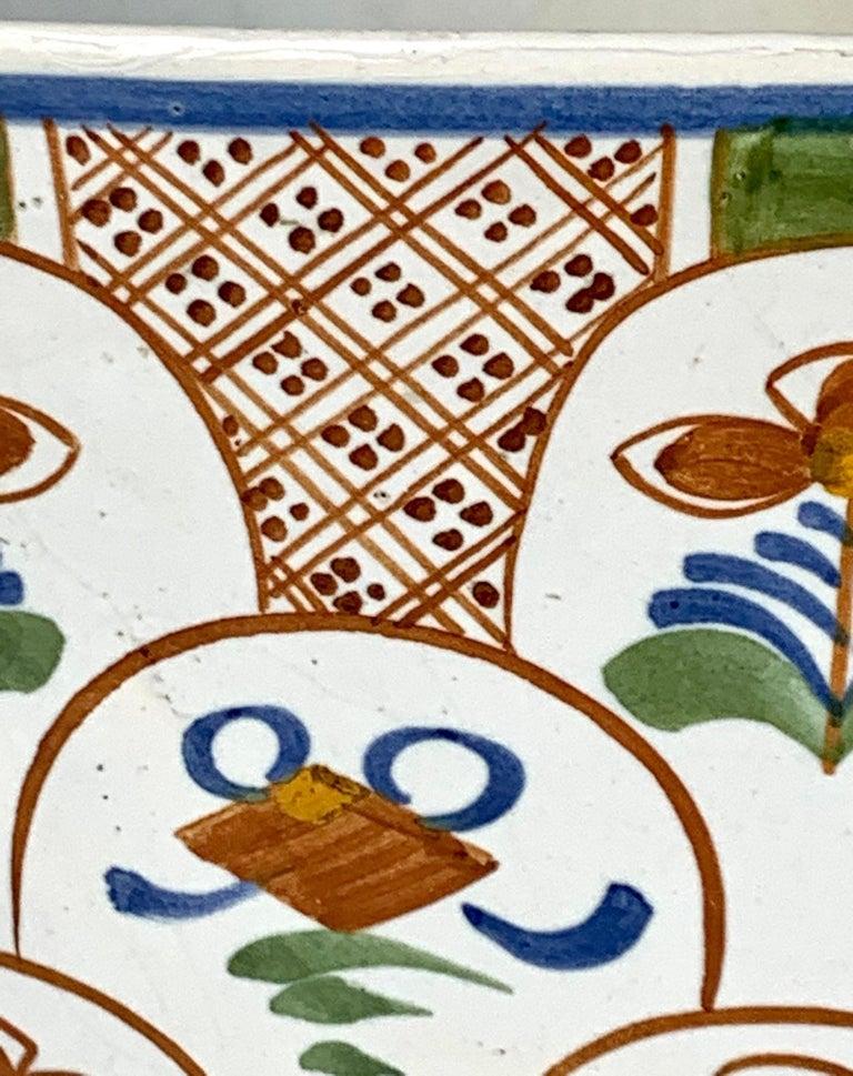 Delft Bowl with Four Matching Delft Chargers Iron Red and Green 18th ...