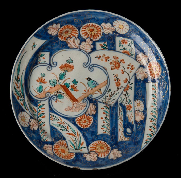 Delft Polychrome Japanese-Style Dish, Delft, 1713-1735, Adriaan Van ...