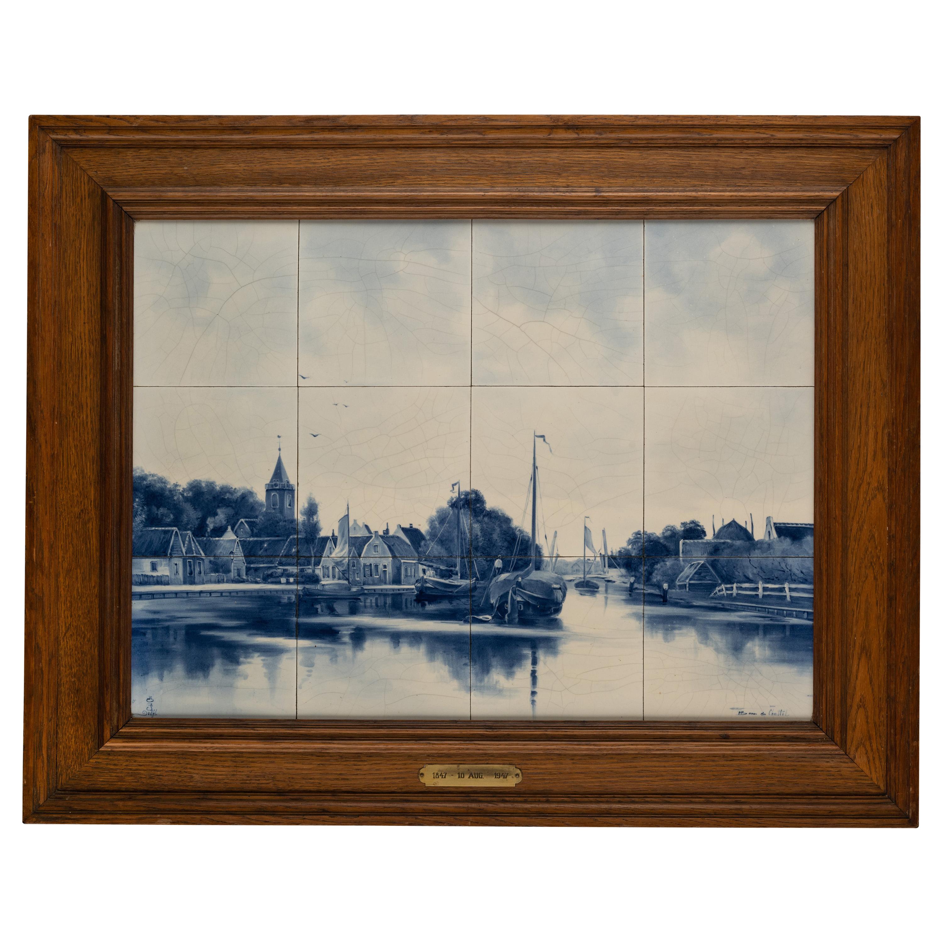 Rare Delft Tile Mosaic For Sale at 1stDibs