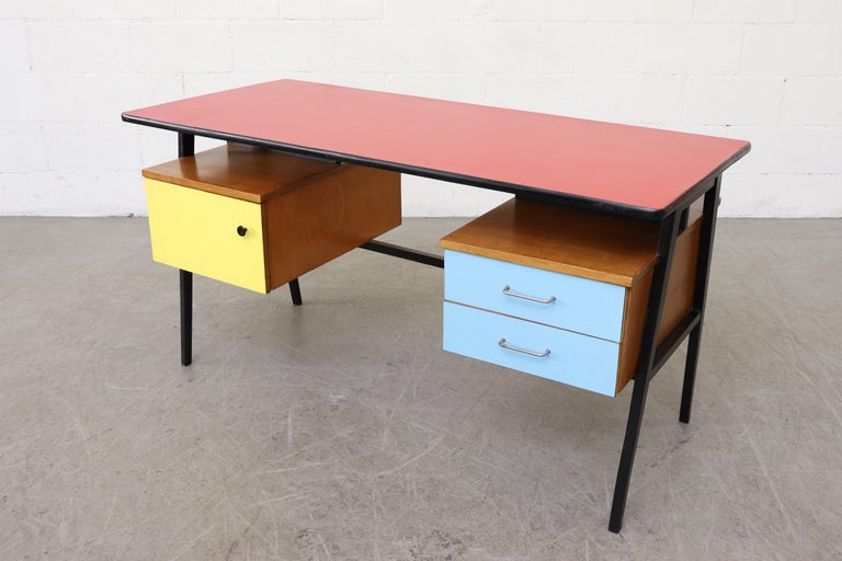Delicate Retro 1950s Desk Attributed to Coen de Vries at 1stDibs