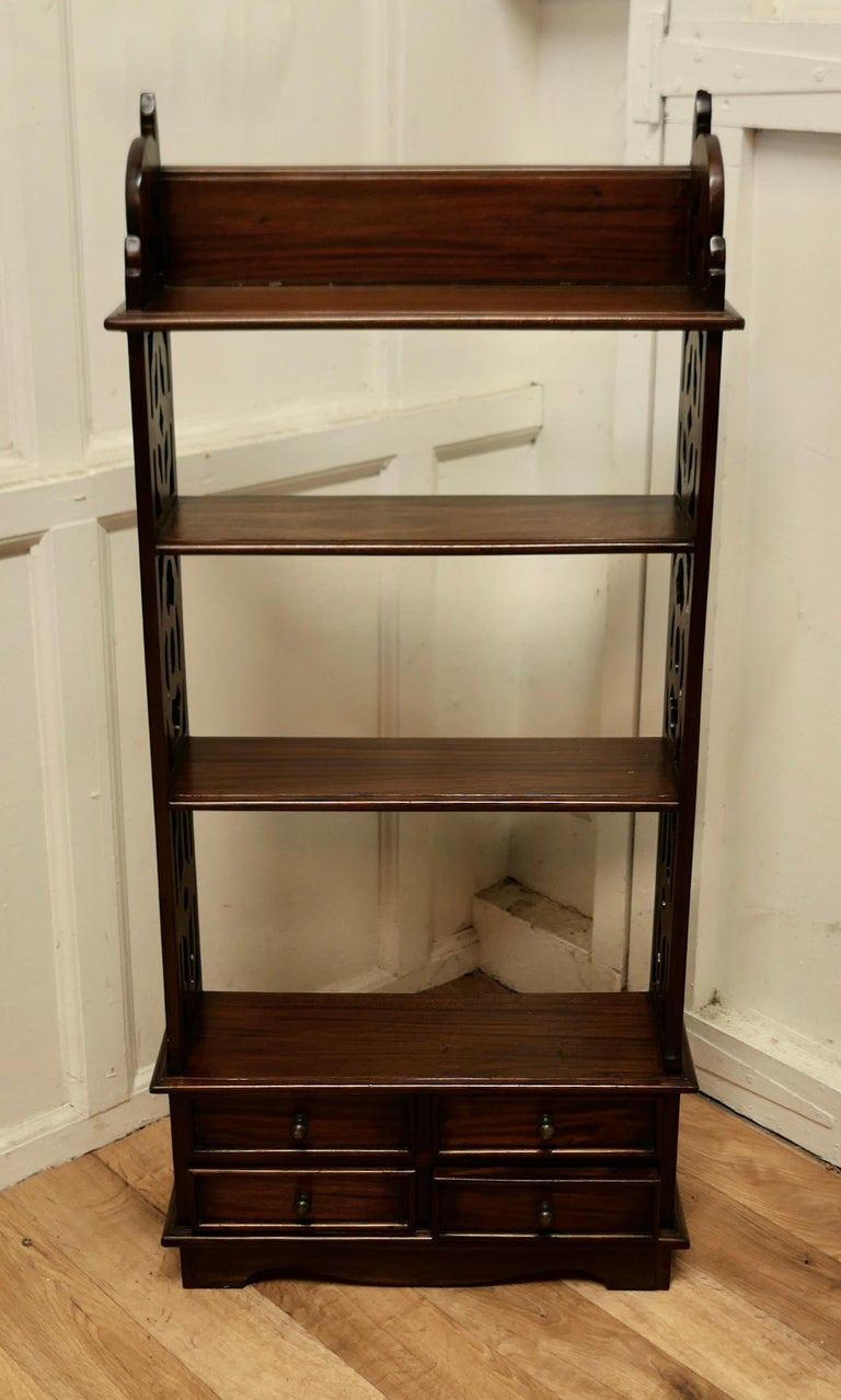 Delightful Long Wall Hanging Shelf with Drawers Beneath For Sale at 1stDibs