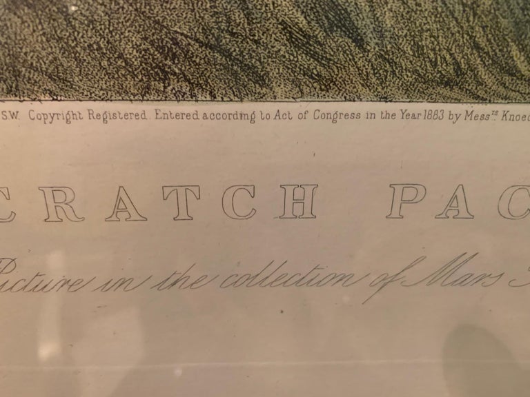 Delightful Scratch Pack Etching in Custom Frame For Sale at 1stDibs ...