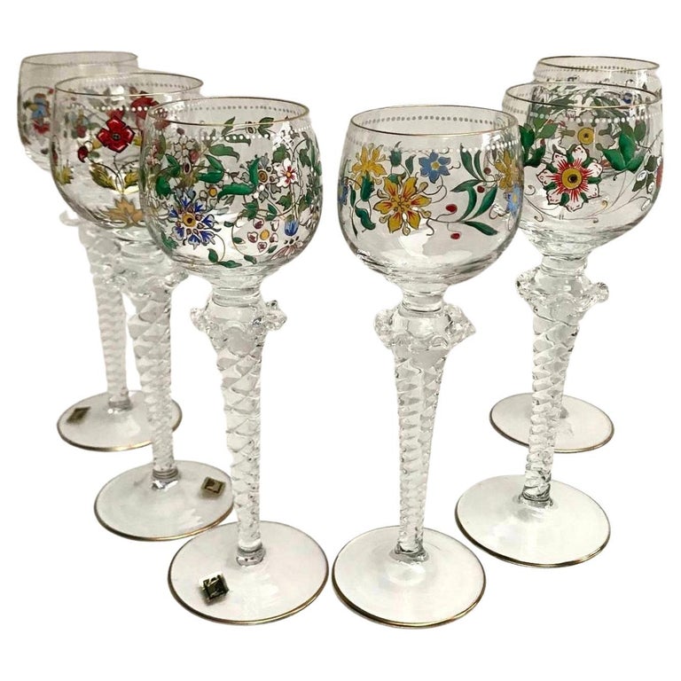 Delightful Vintage Crystal Glasses Gluskunst Hirtreiter, Germany ...