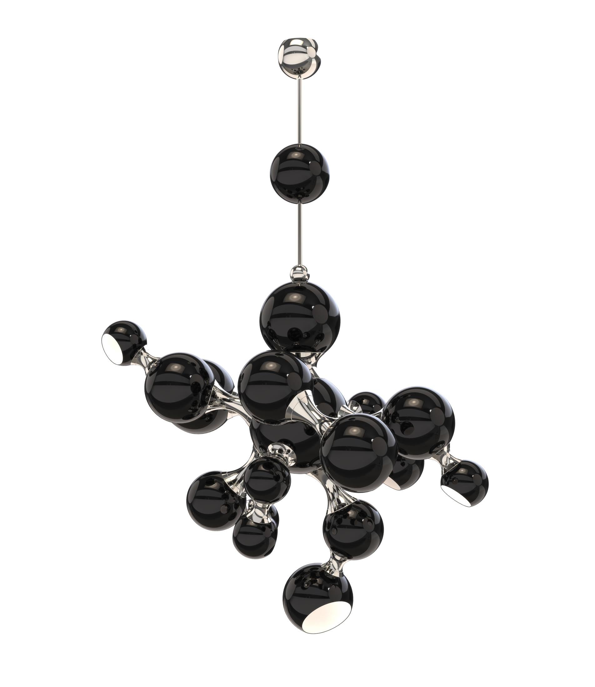 Atomic Pendant Light in Black with Copper Detail For Sale at 1stDibs ...