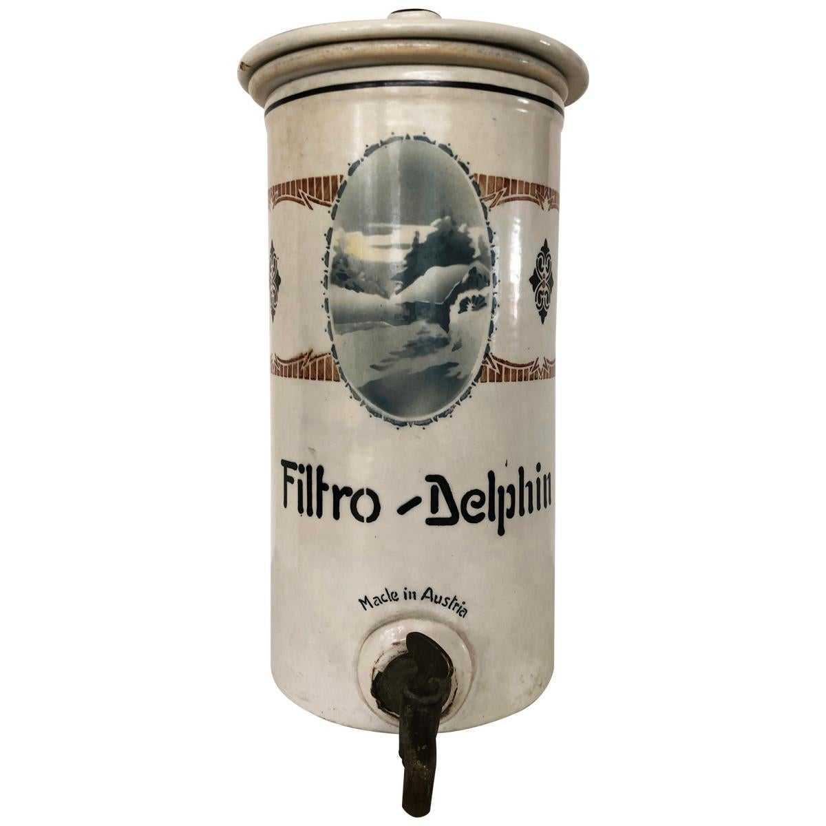 “Delphin” Antique porcelain water filter Made in Austria, 1900s at ...