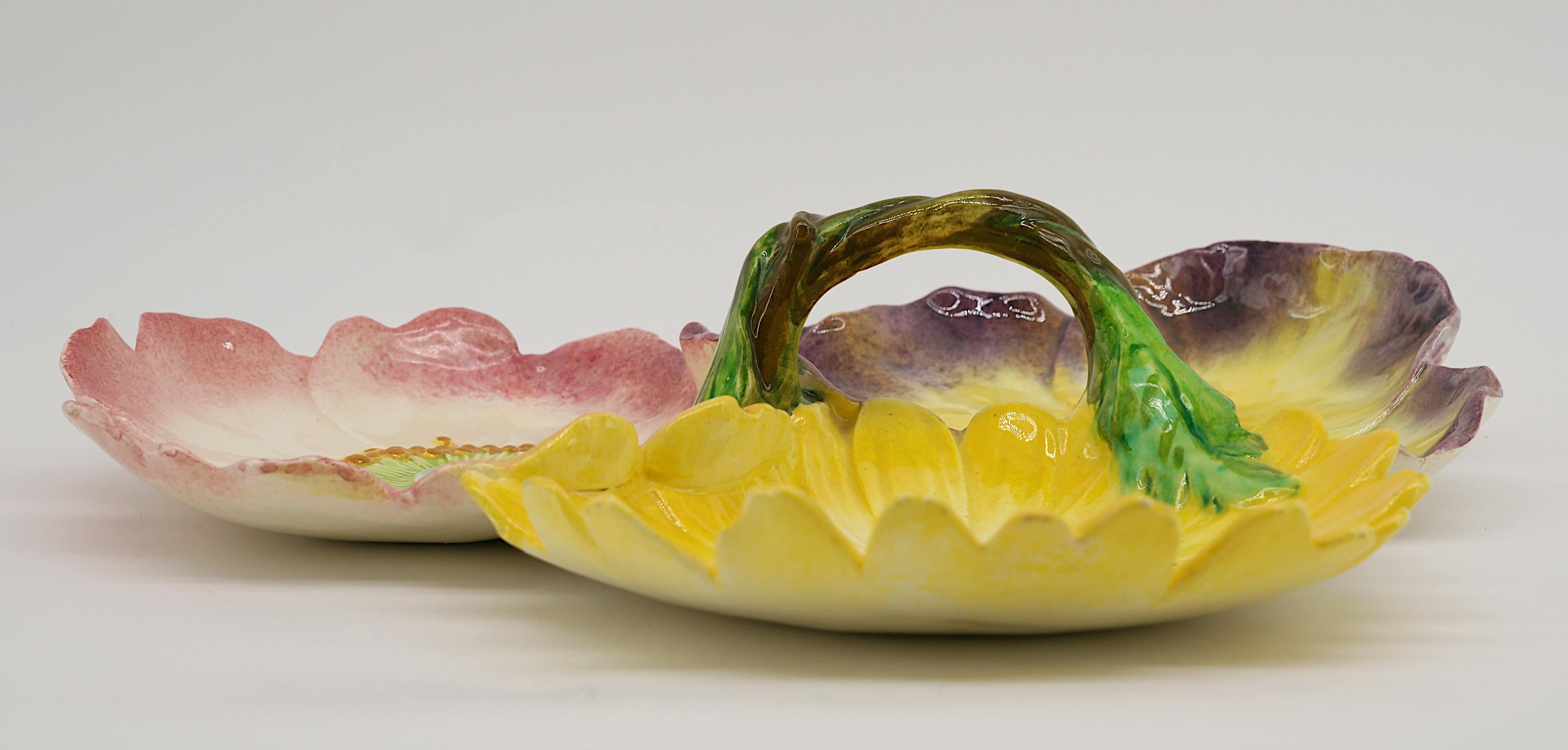 Jerome Massier, Majolica Aperitive or Dessert Set, Vallauris, End 19th ...