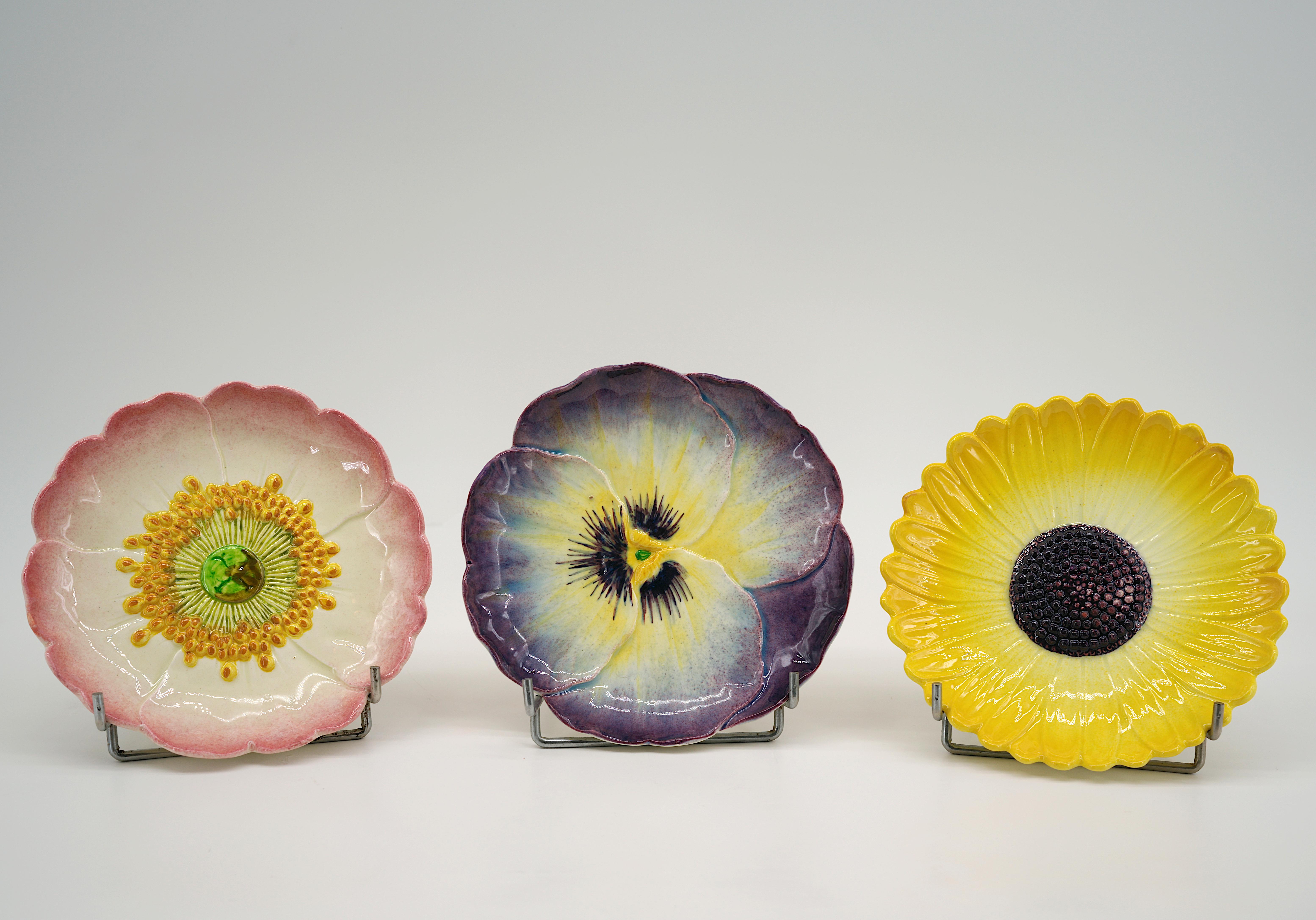 Jerome Massier, Majolica Aperitive or Dessert Set, Vallauris, End 19th ...