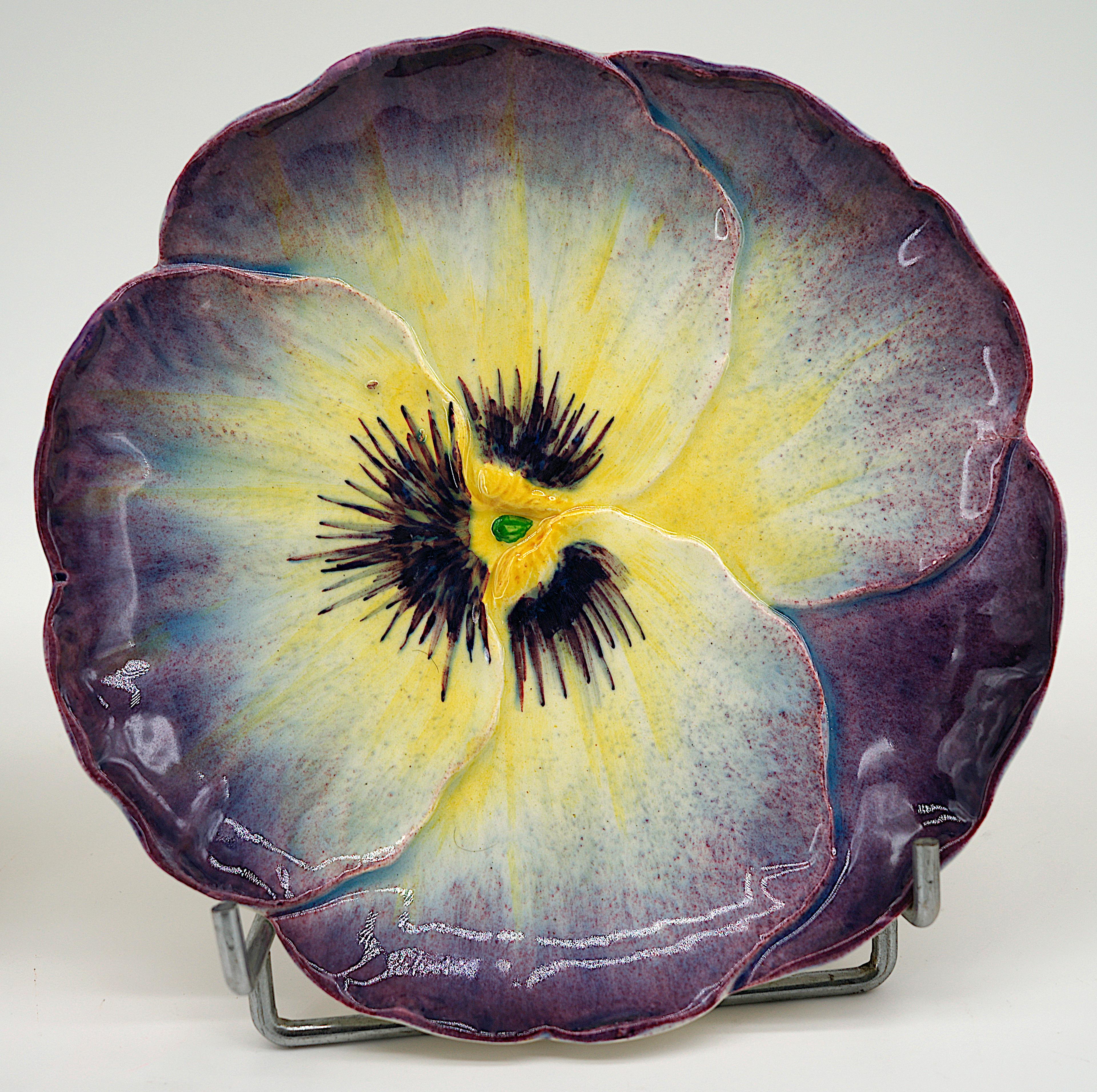 Jerome Massier, Majolica Aperitive or Dessert Set, Vallauris, End 19th ...