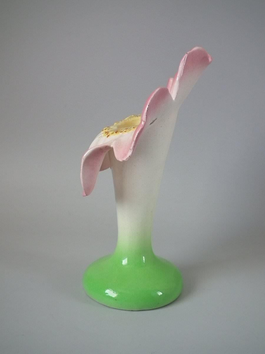 Delphin Massier Majolica Poppy Posy Vase at 1stDibs