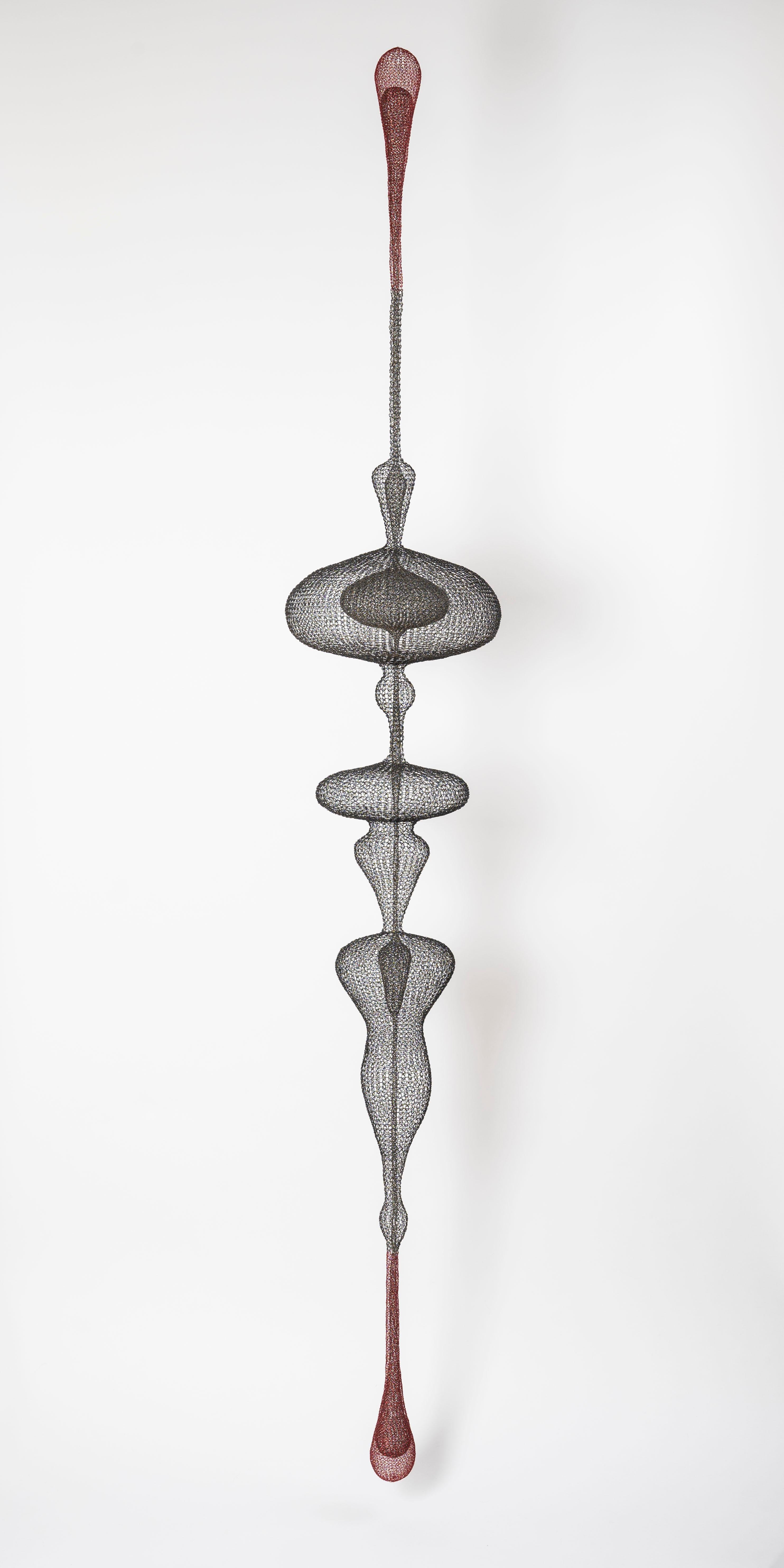 Delphine Grandvaux - "Caress", Airy Tall Streamline Black Red Metal ...