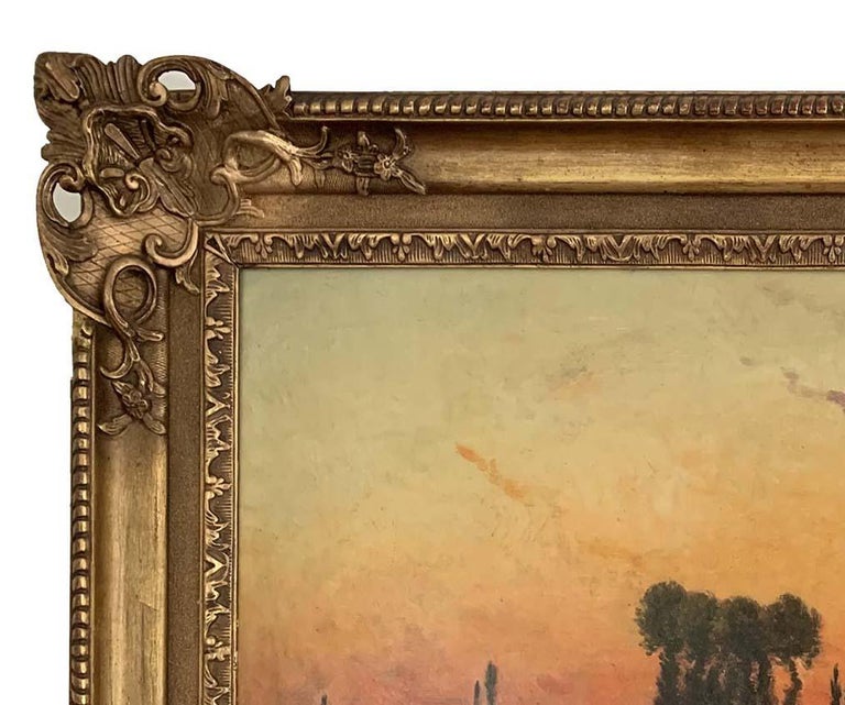 Delpy Hippolyte Camille "Edge of river at sunset" Panel For Sale at 1stDibs
