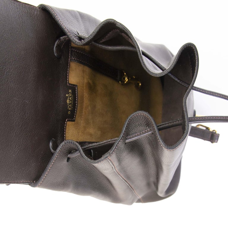 Delvaux Brown Rose PM Backpack at 1stDibs