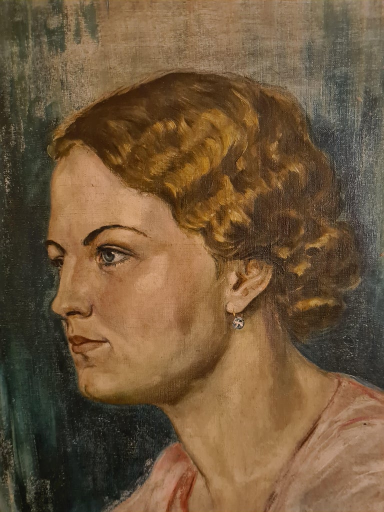 Dembinski - French 1930s Art Deco Society Portrait, Lady with a Diamond ...