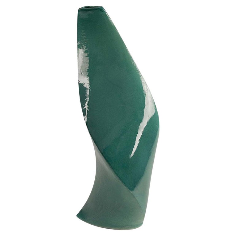 Demeter Green Sculptural Vase #1 For Sale at 1stDibs
