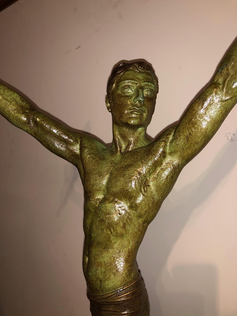 Demétre Chiparus Sculpture 'Victory' Tall Athletic Statue at 1stDibs