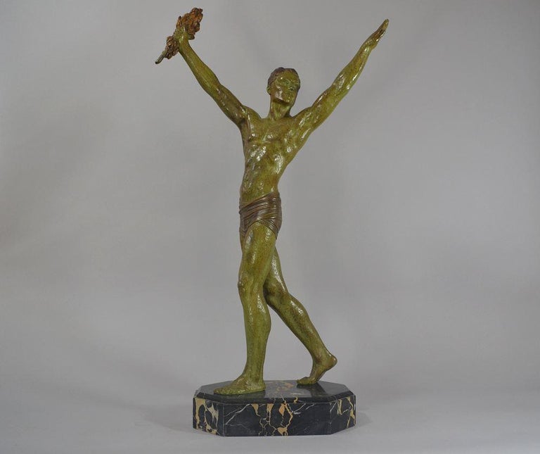 Demétre Chiparus Sculpture 'Victory' Tall Athletic Statue at 1stDibs