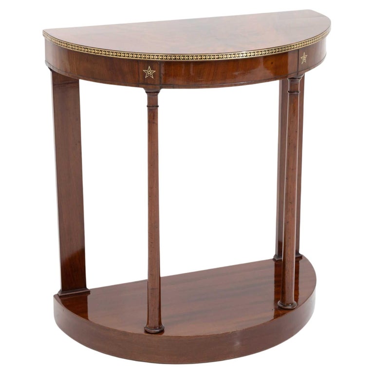 Demi Lune Console, Baltic States, early 19th Century For Sale at 1stDibs