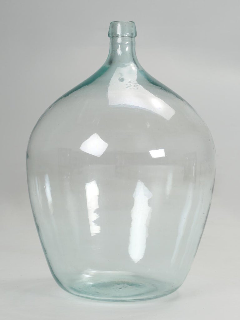 Demijohn or Carboy Glass Vessel in the Original Wooden Carrying Crate ...