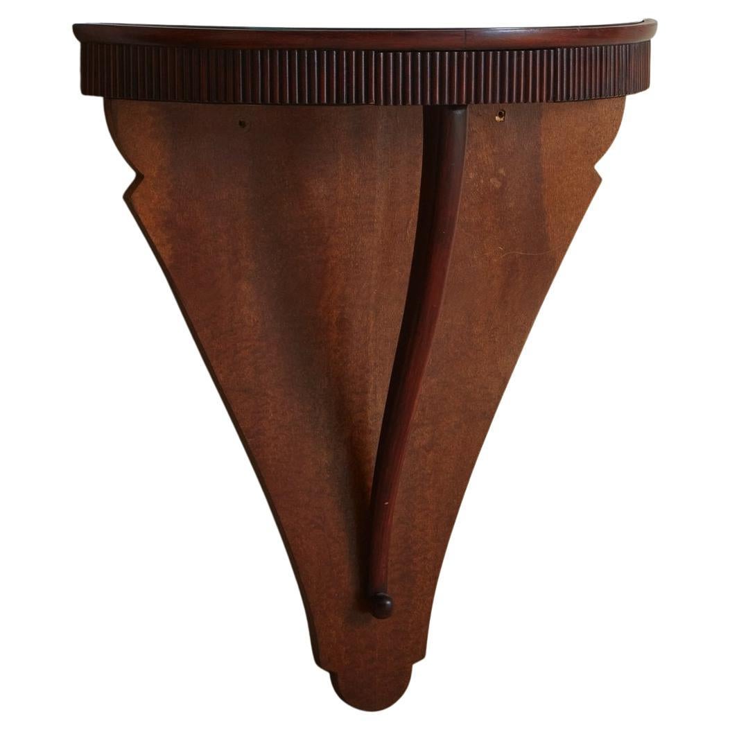 Pair of Mahogany Wall Mounted Console Tables at 1stDibs