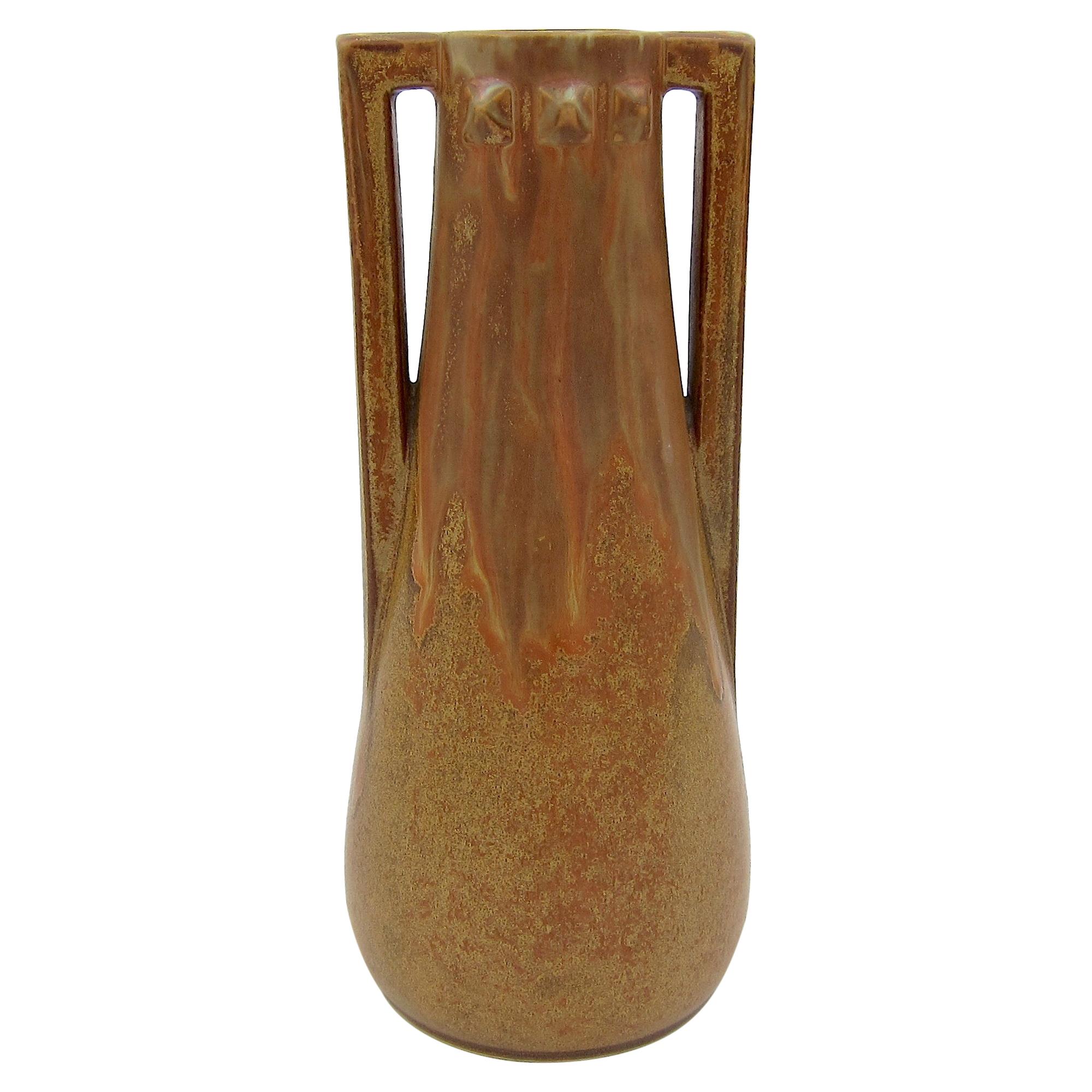 French Art Nouveau Crystalline Glazed Pottery Vase by Pierrefonds at ...