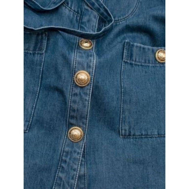 Denim Off-Shoulder Dress For Sale at 1stDibs