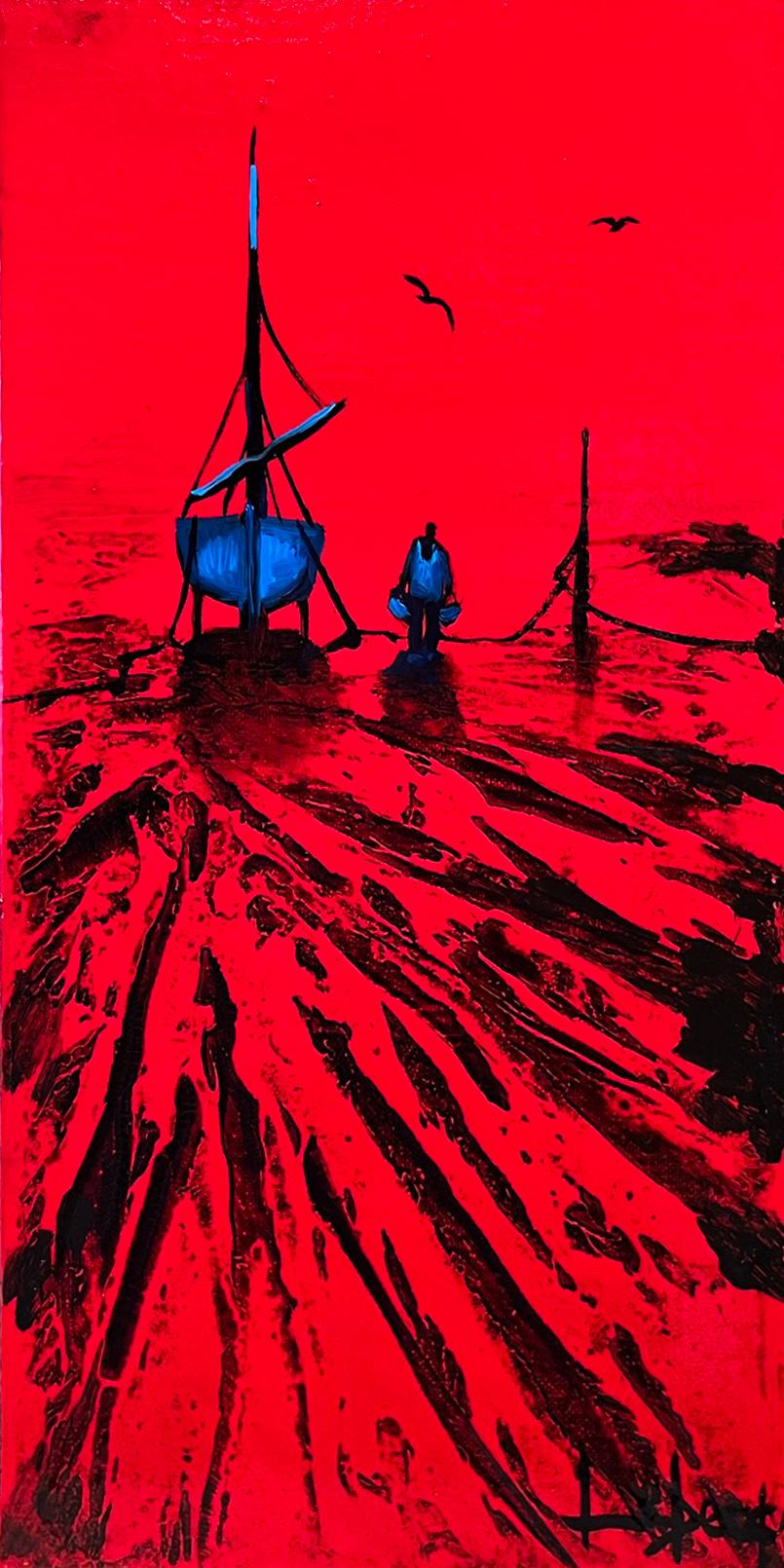 Denis Lebecq - Deux Sur Un - Boats In The Ocean - Oil On Linen Painting ...