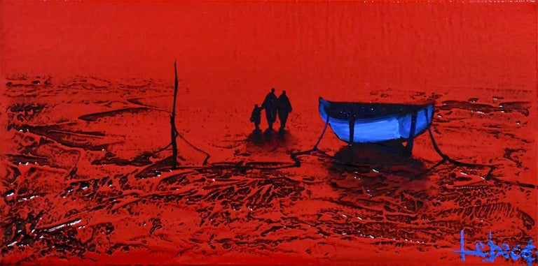 Denis Lebecq - Glisser Ensemble - Boats In The Ocean - Oil On Linen ...