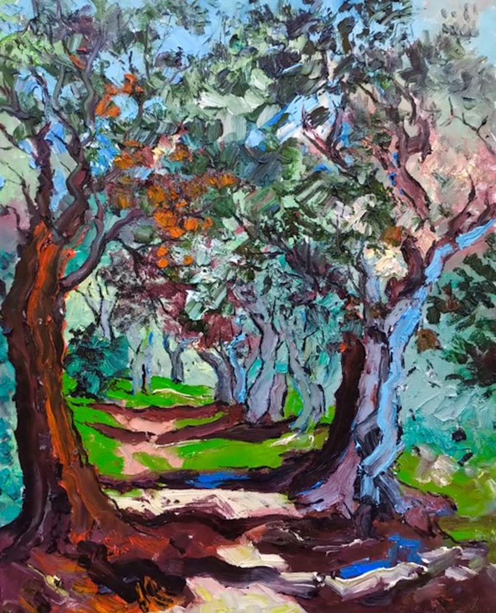 Denis Ribas - Menton - impressionist landscape artwork oil painting ...