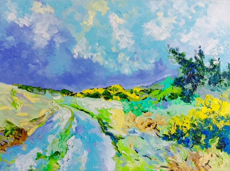 Denis Ribas - Path in Provence - original artwork impressionist impasto ...