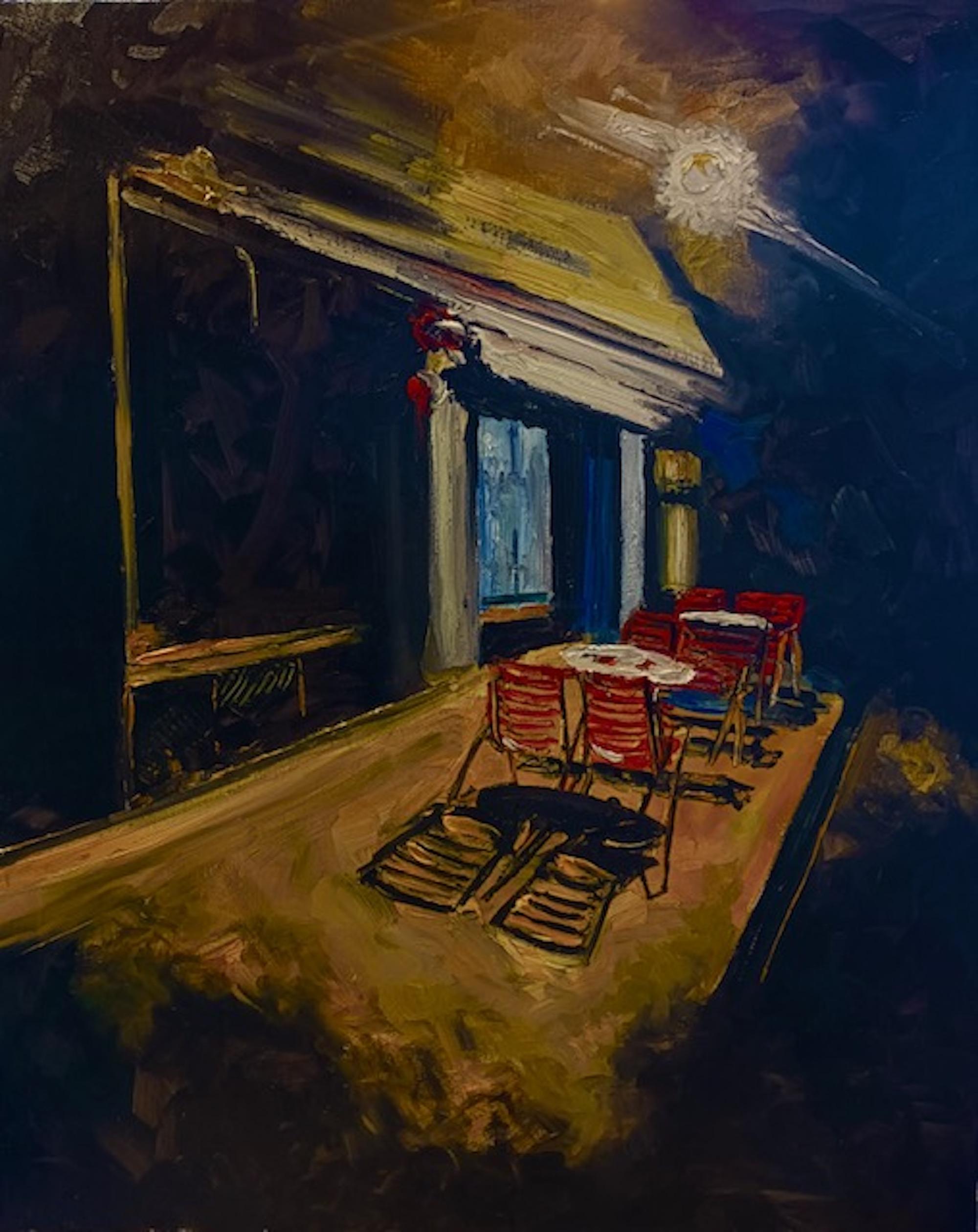 Denis Ribas - Shanghai's Bar - impressionist landscape oil painting ...