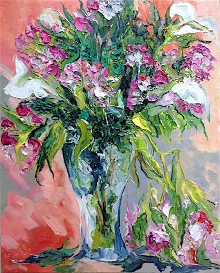 Annabel Fairfax - Beautiful Modern British Still Life Flowers in Blue ...