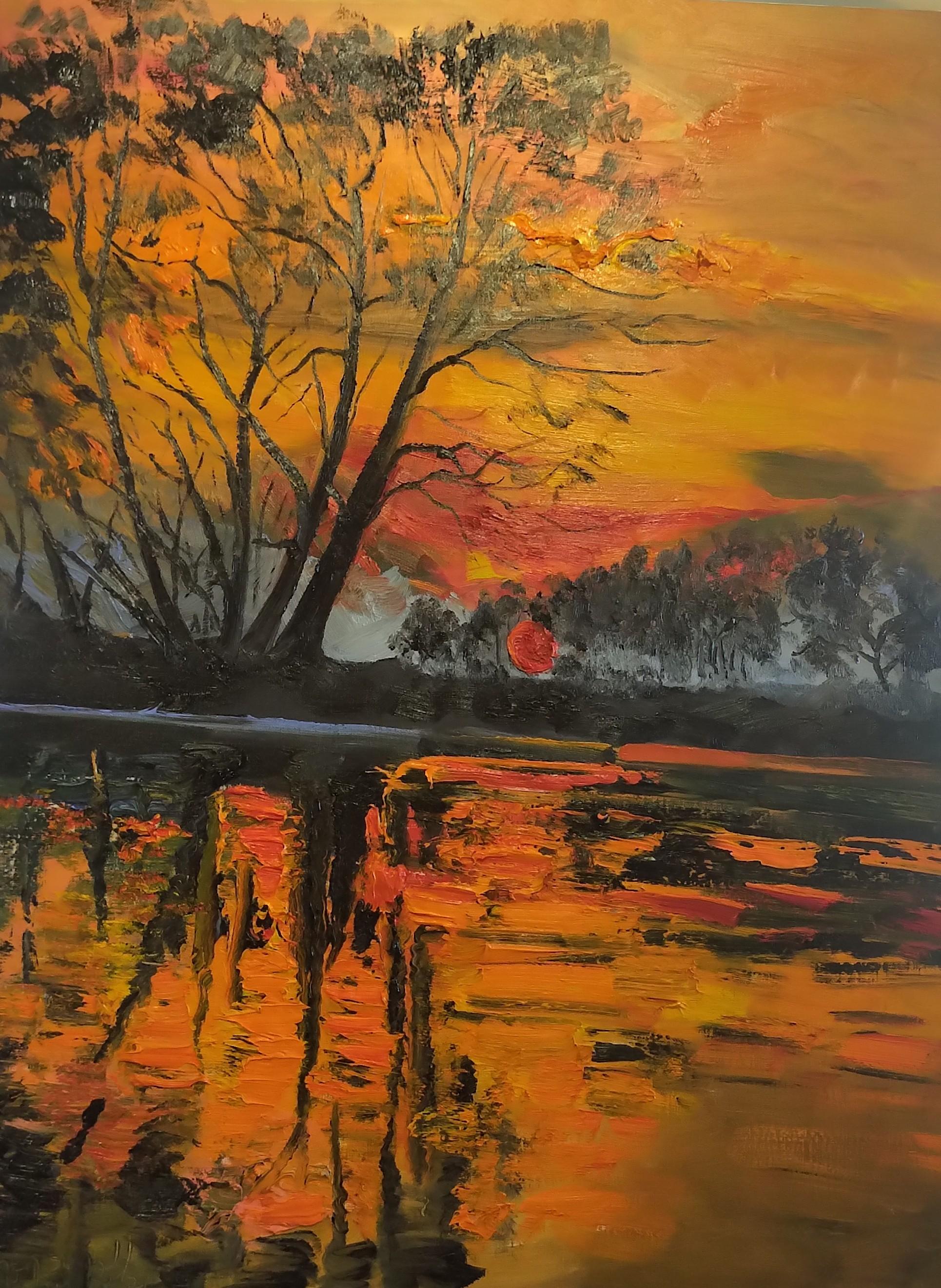 Oil Sunset Painting