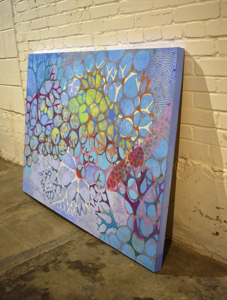 Denise Driscoll - "Sentience", abstract, acrylic painting, turquoise ...