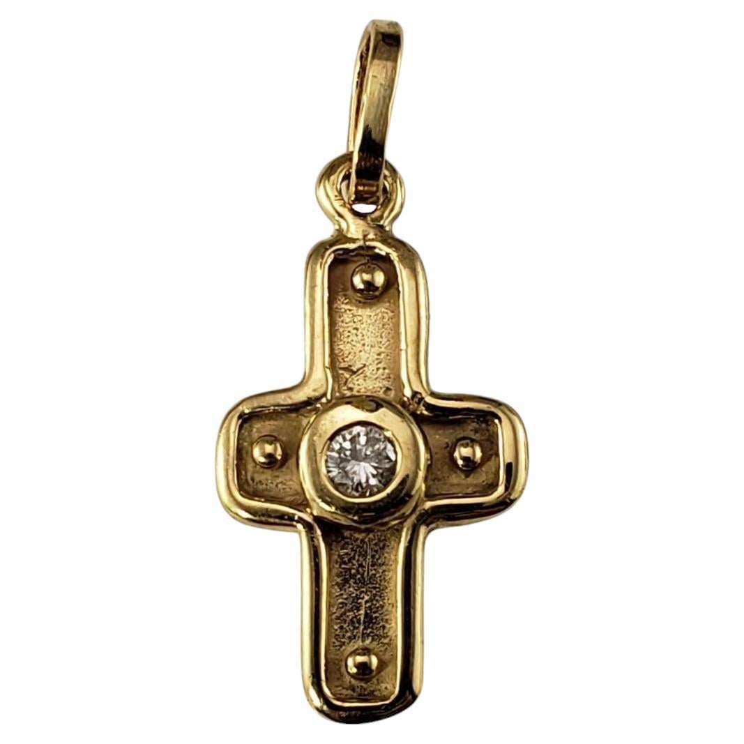 Denise Roberge Modified 18K Yellow Gold and Diamond Cross Pendant ...