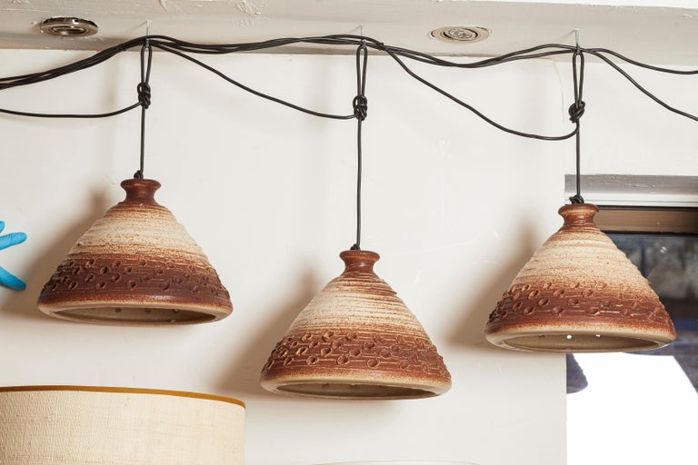 Denmark, 1960s, Set of Five Pottery Pendants For Sale at 1stDibs