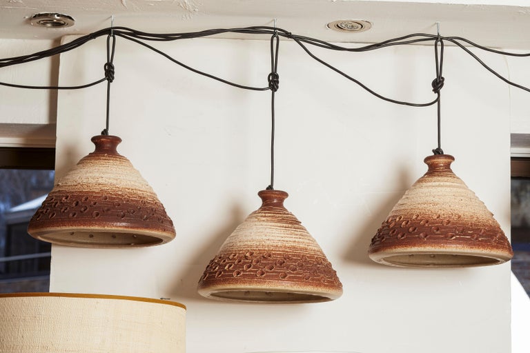 Denmark, 1960s, Set of Five Pottery Pendants For Sale at 1stDibs