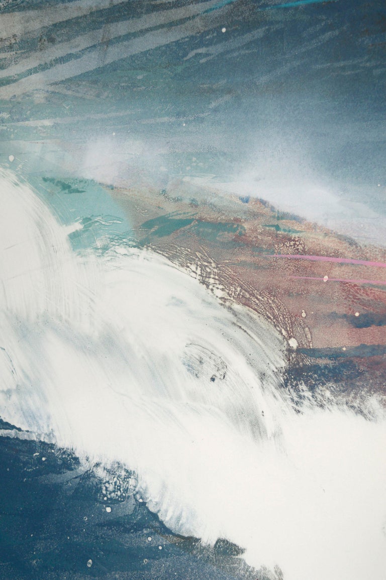 Dennis Frings - Vintage Large Scale Ocean Seascape Abstract Monoprint ...