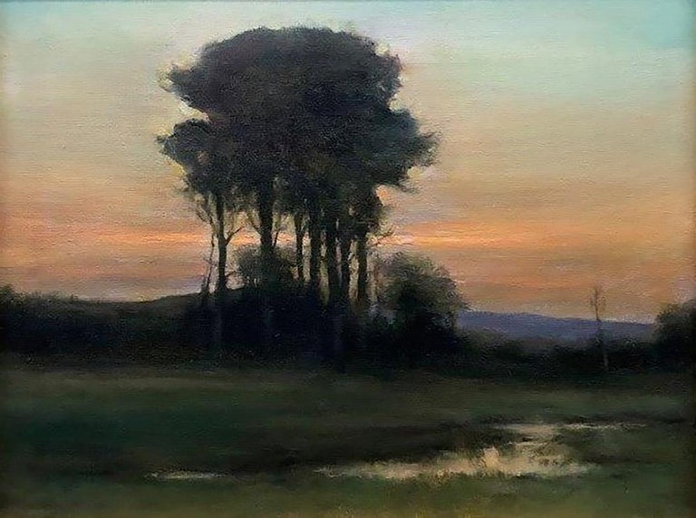 Dennis Sheehan - Dennis Sheehan, "Evening Prelude", Moody Sunset Tonalist Landscape Oil Painting ...