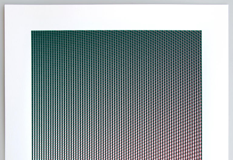 Density Ripple Screen Print 'Green Pink' For Sale at 1stDibs