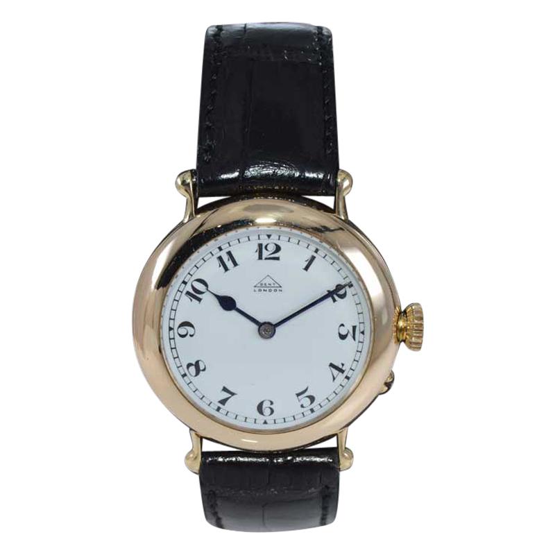 Dent London 18kt. Gold Wrist Watch Made by Legendary Chronometer Maker ...