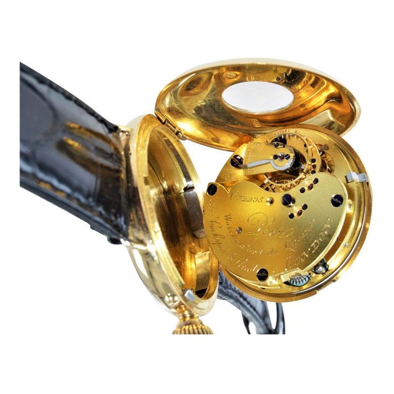 Dent Maker to the Queen English 18 Karat Gold Early Wristwatch circa ...