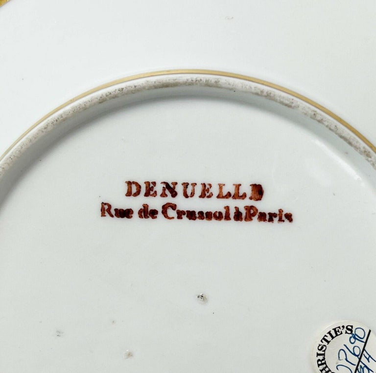 Denuelle France Hand Painted Porcelain Portrait Cabinet Plate Galileo ...