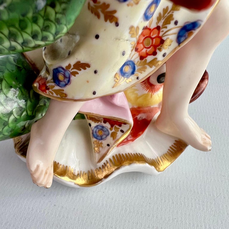 Derby Porcelain Figure of Neptune and Dolphin on a Shell, ca 1785 For ...