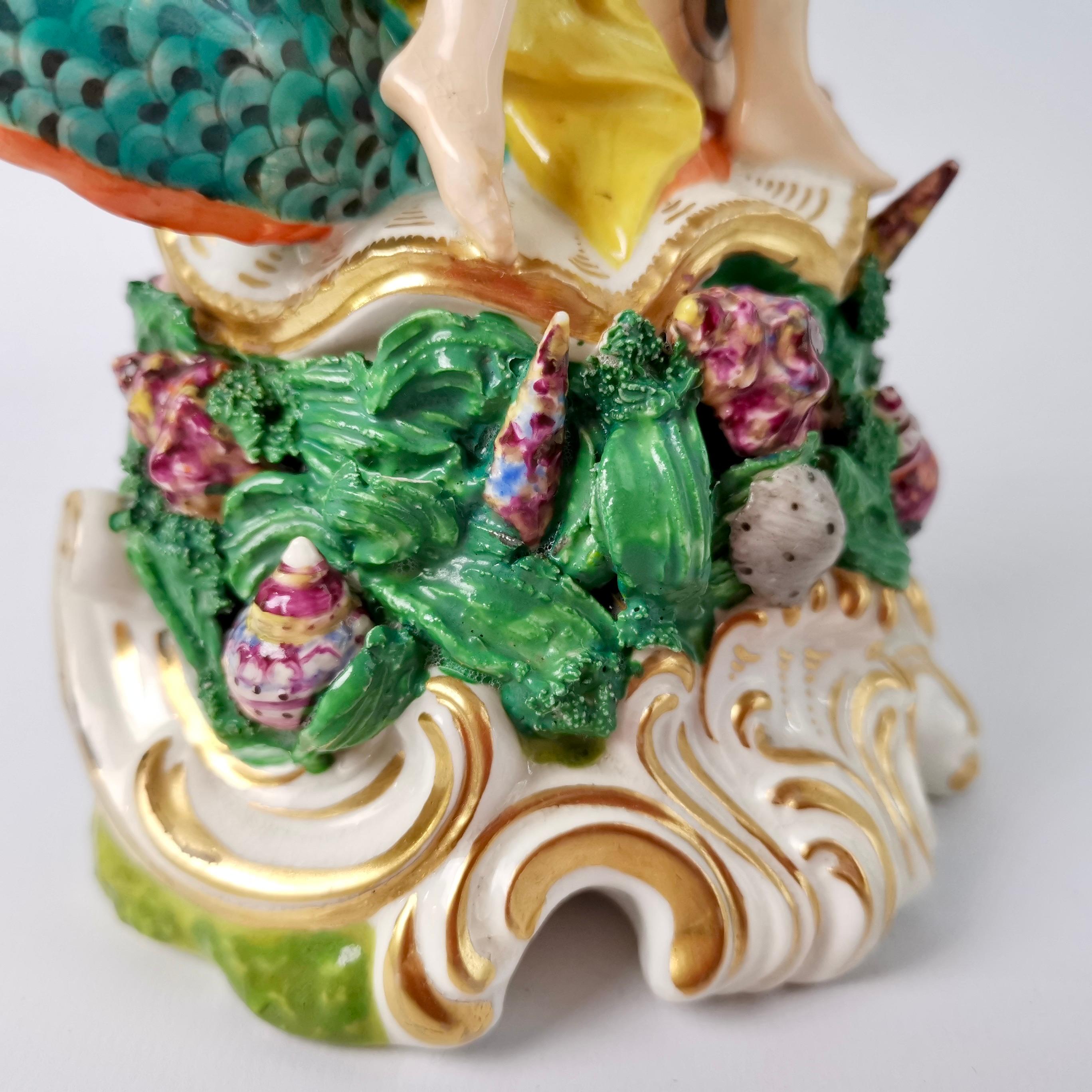 Derby Porcelain Figure of Neptune with a Dolphin, 1765-1830 at 1stDibs